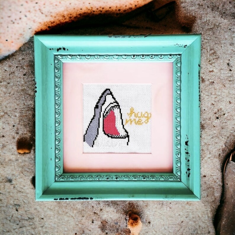 Shark Hug Me - Cross Stitch Pattern - Instant Download - Etsy