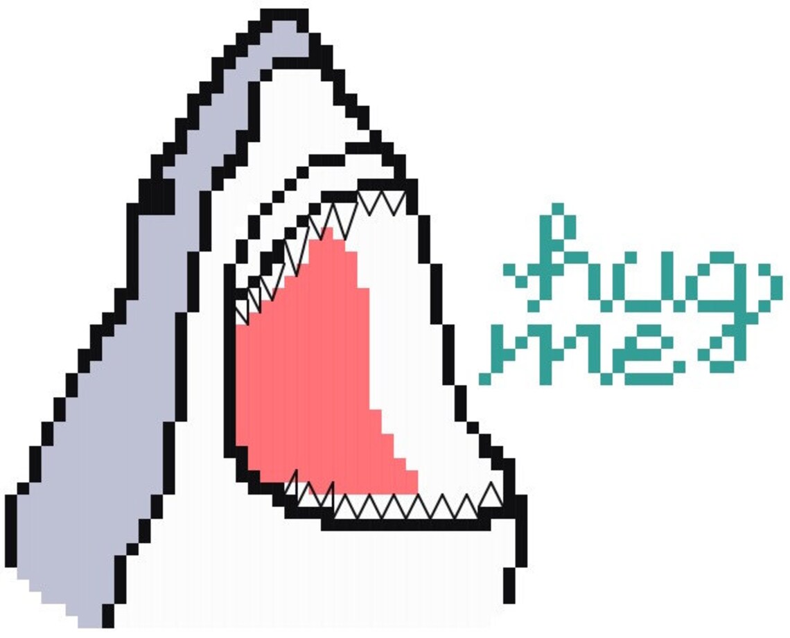 Shark Hug Me Cross Stitch Pattern Instant Download - Etsy
