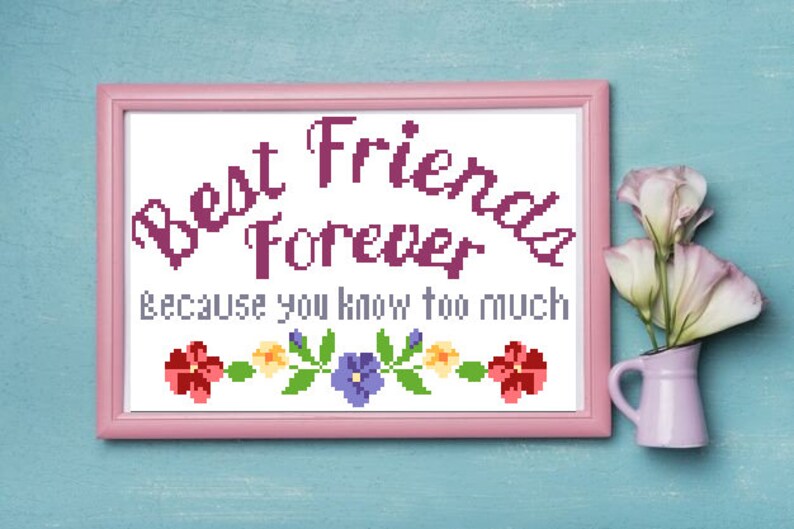 Best Friends Cross Stitch Pattern Instant Download | Etsy