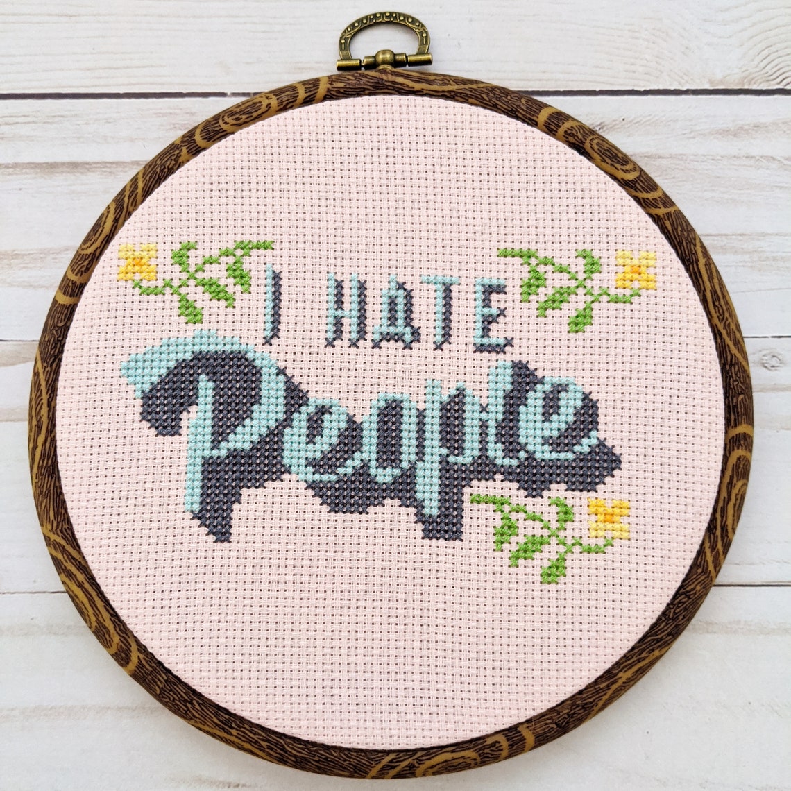 I Hate People Cross Stitch Pattern Instant Download - Etsy