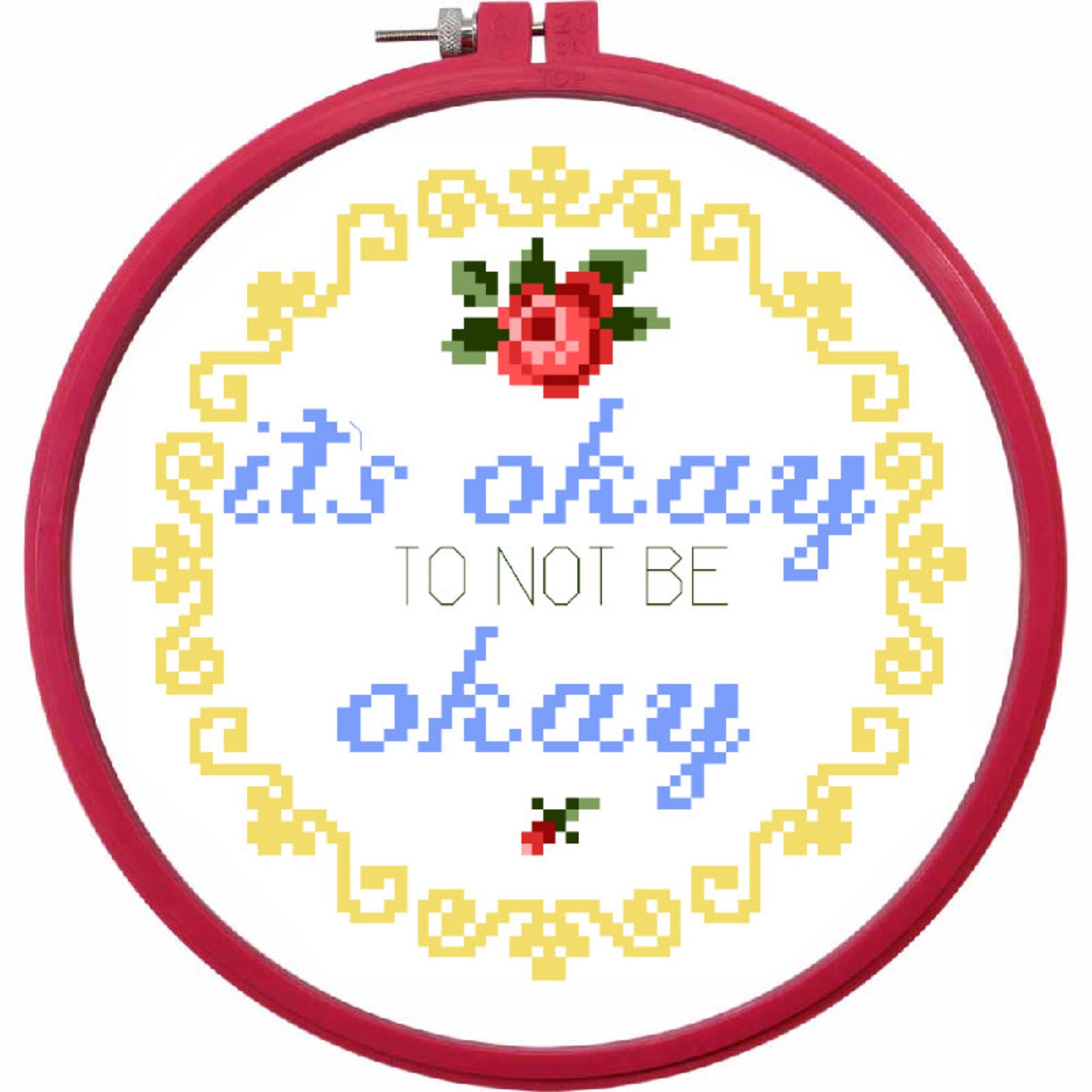 Its Okay Cross Stitch Pattern Instant Download - Etsy