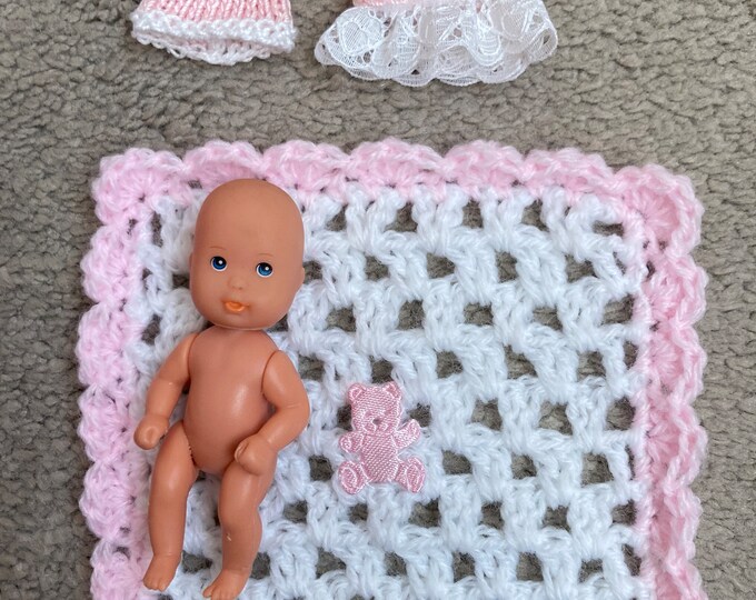 Barbie Baby Simba Doll, 2.75 Inches With Cotton Crochet Thread and Lace ...