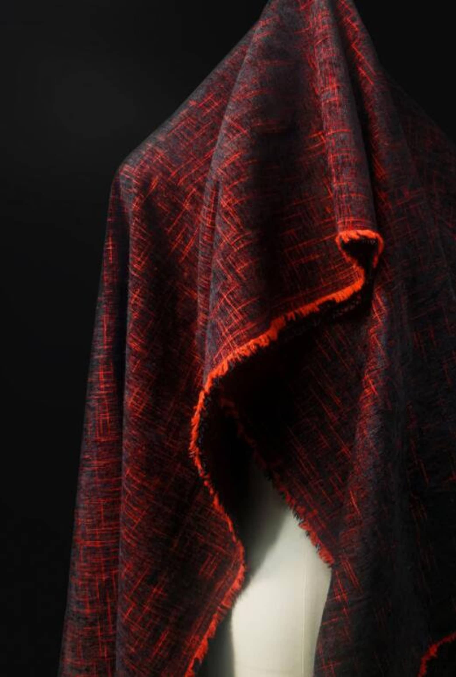 Black Red Color Jacquard Fabric, Fashion Jacquard Fabric, by the Yard ...