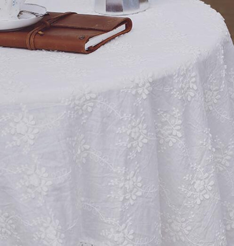 SALE Off-white Color Cotton Fabric Thin Embroidered Cotton - Etsy