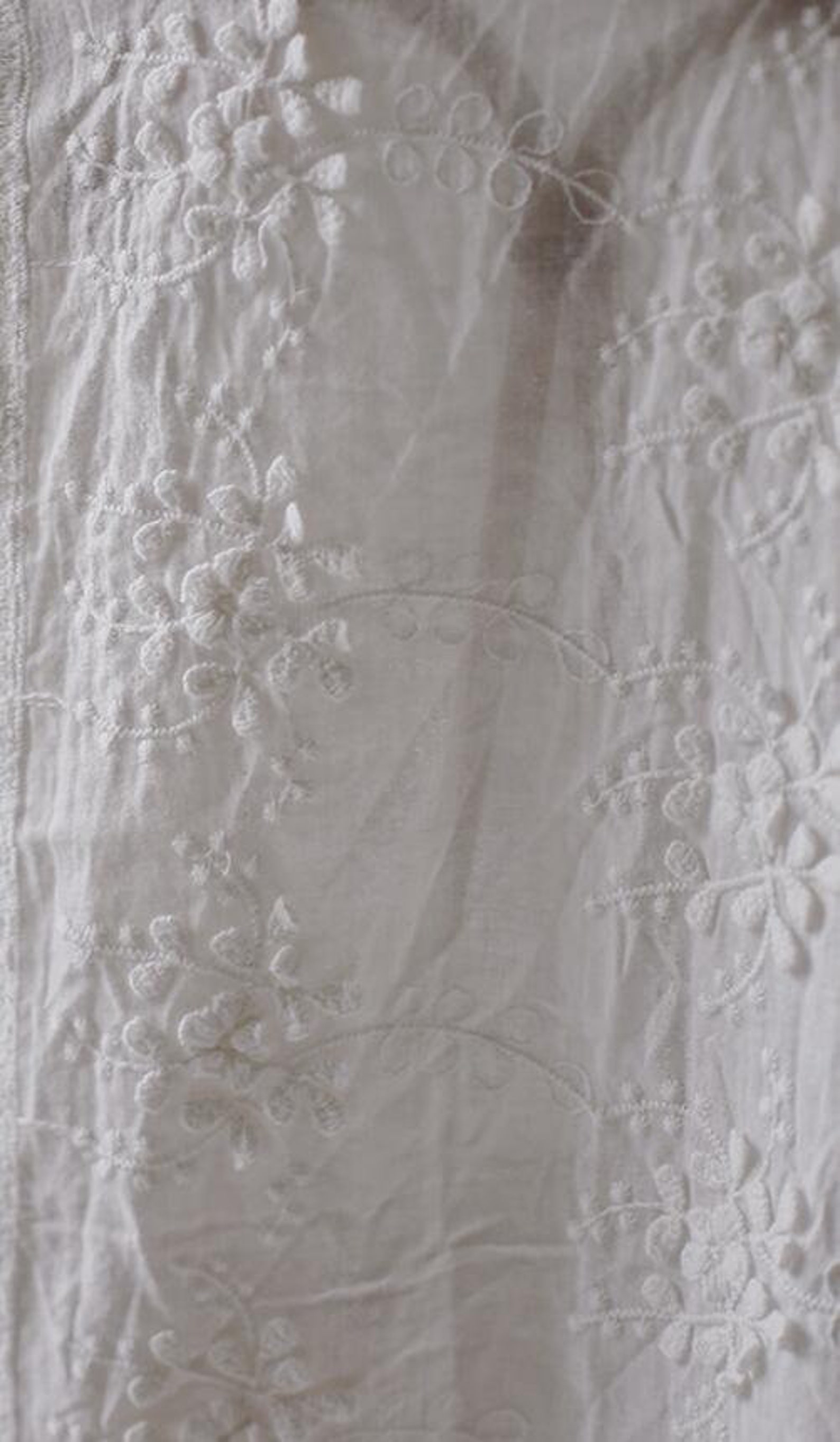 SALE Off-white Color Cotton Fabric Thin Embroidered Cotton - Etsy