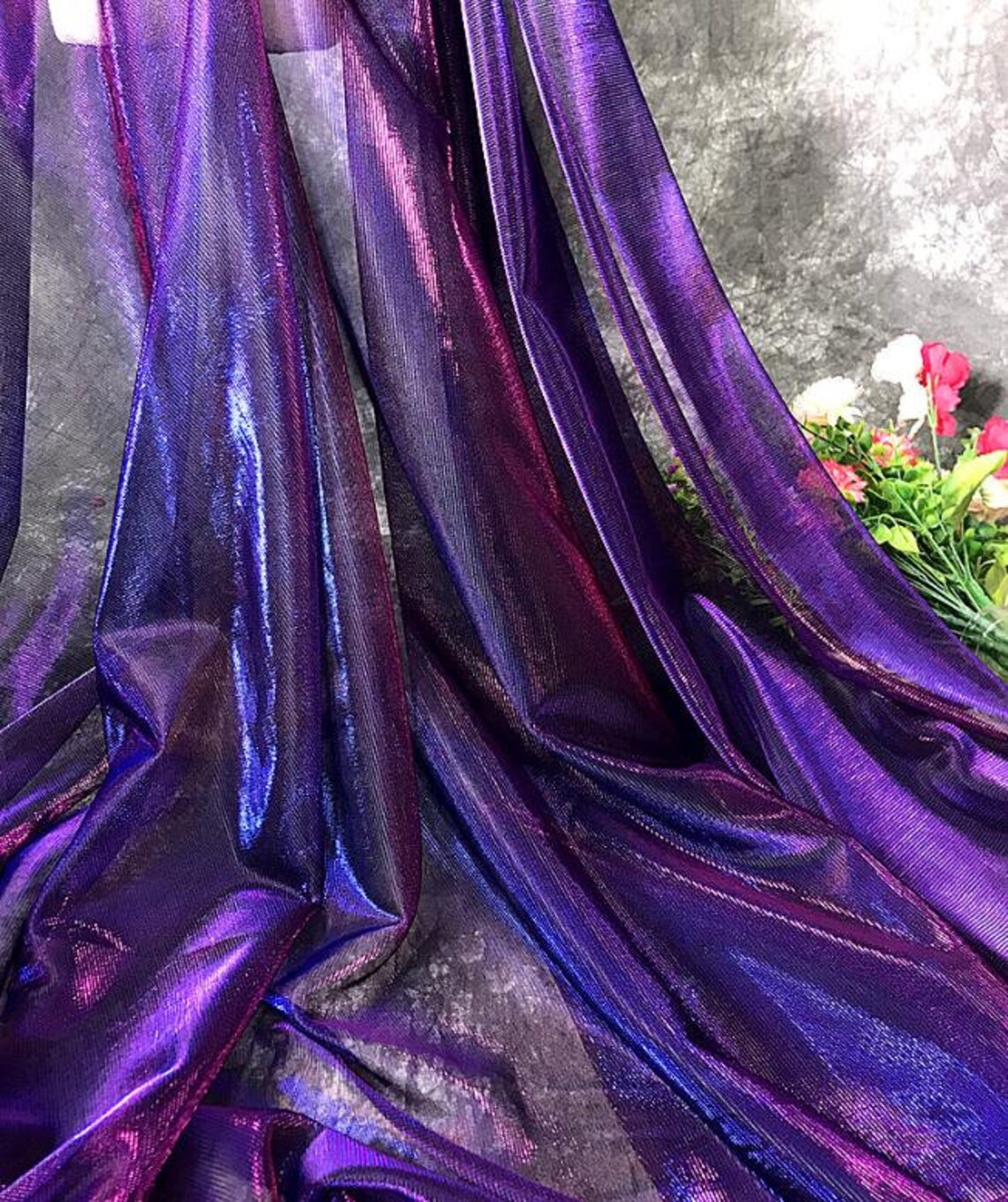 Purple Color Gradient Mesh Fabric Wedding Party Dress Fabric - Etsy