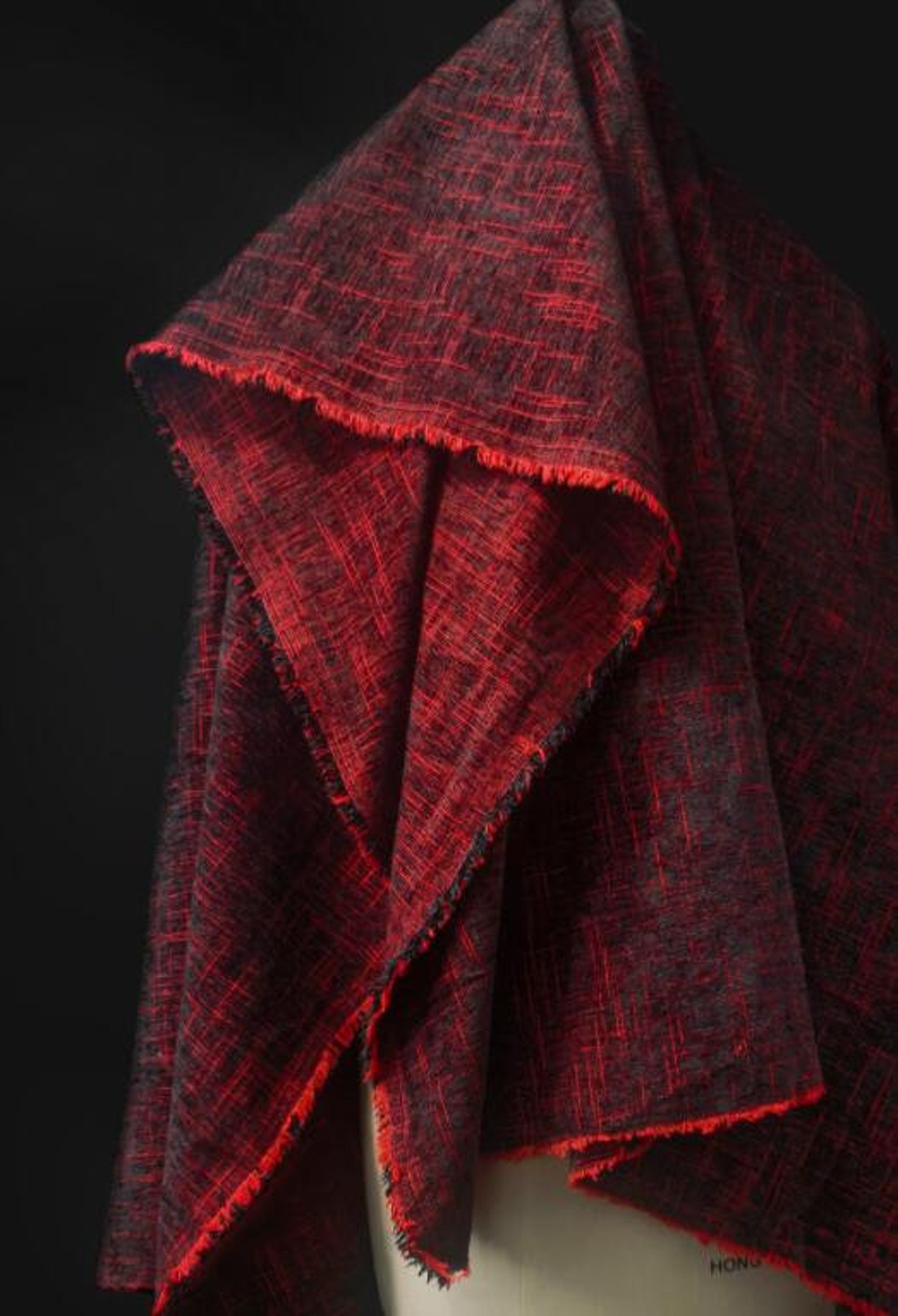 Black Red Color Jacquard Fabric, Fashion Jacquard Fabric, by the Yard ...