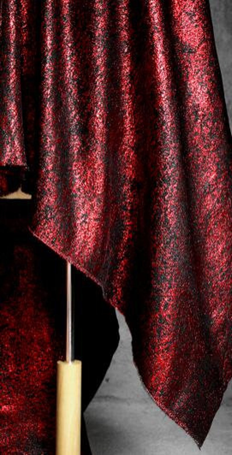 Black Red Color Jacquard Fabric Fashion Jacquard Fabric by - Etsy