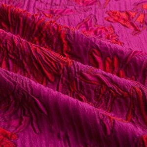 Rose Red Jacquard Fabric, Fashion Jacquard Fabric, by the Yard - Etsy