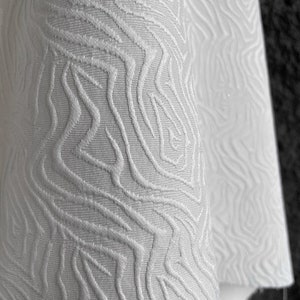 Cream-white Color Patterned Three-dimensional Texture Jacquard Fabric ...