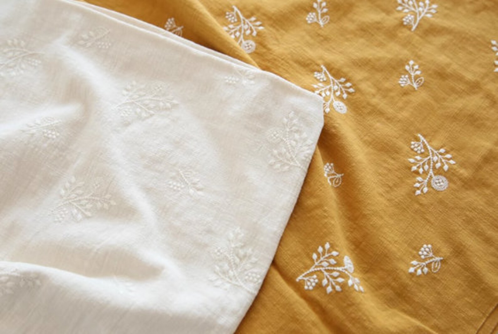 SALE Ginger Beige Pure Cotton Embroidery Fabric Cotton - Etsy