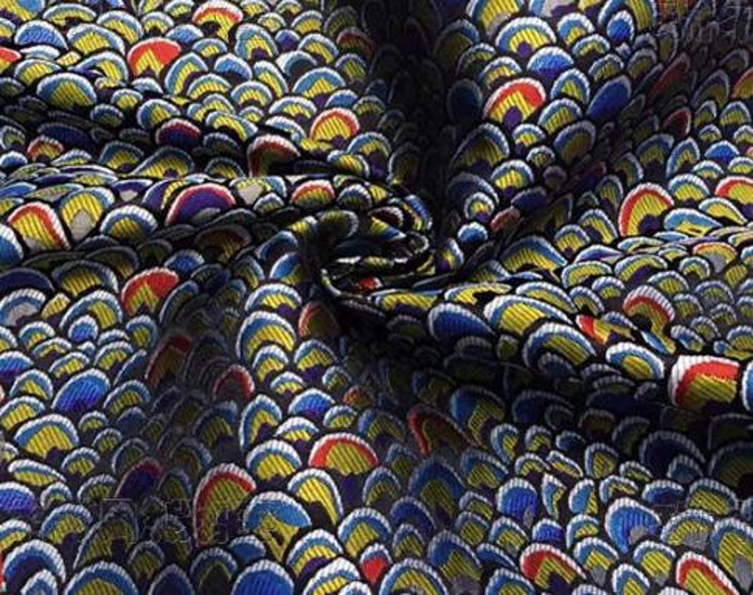 High Quality Fish Scale Pattern Brocade Fabric, Jacquard Fabric, Fabric ...