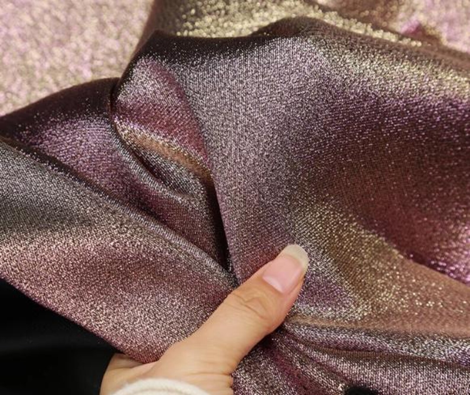 Rose Gold Color Gradient Sparkling Brocade Fabric Jacquard Fabric ...