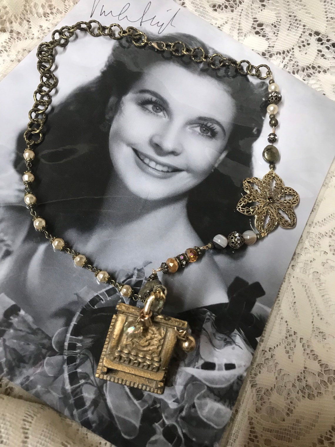 CASH REGISTER Mini Charm Rosary Bead Dollhouse Vintage Assemblage ...