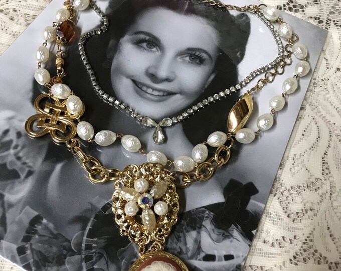 SPARKLING LADY Mosaic Multistrand Rhinestone Pearl Vintage - Etsy