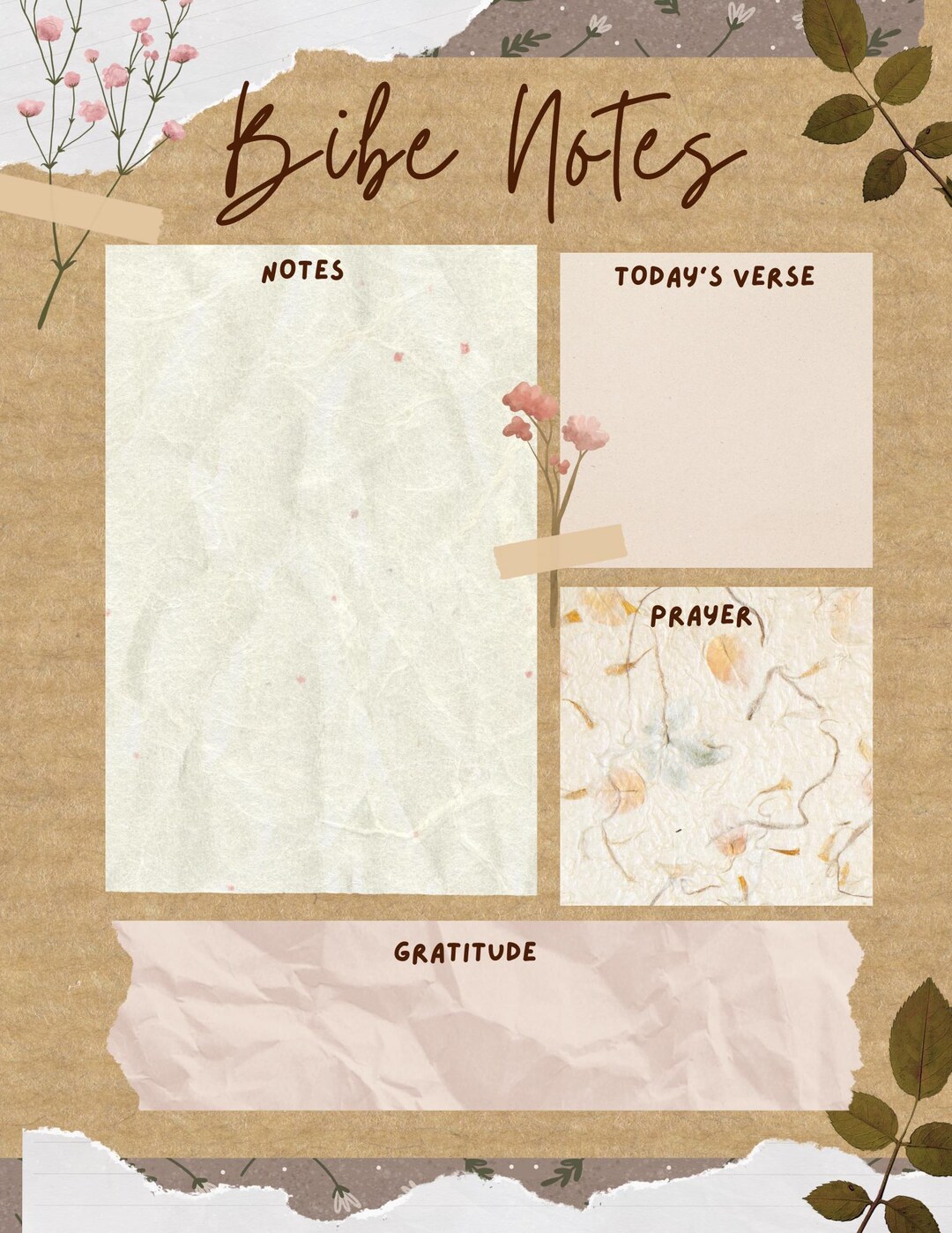 Bible Study Note Sheet - Etsy