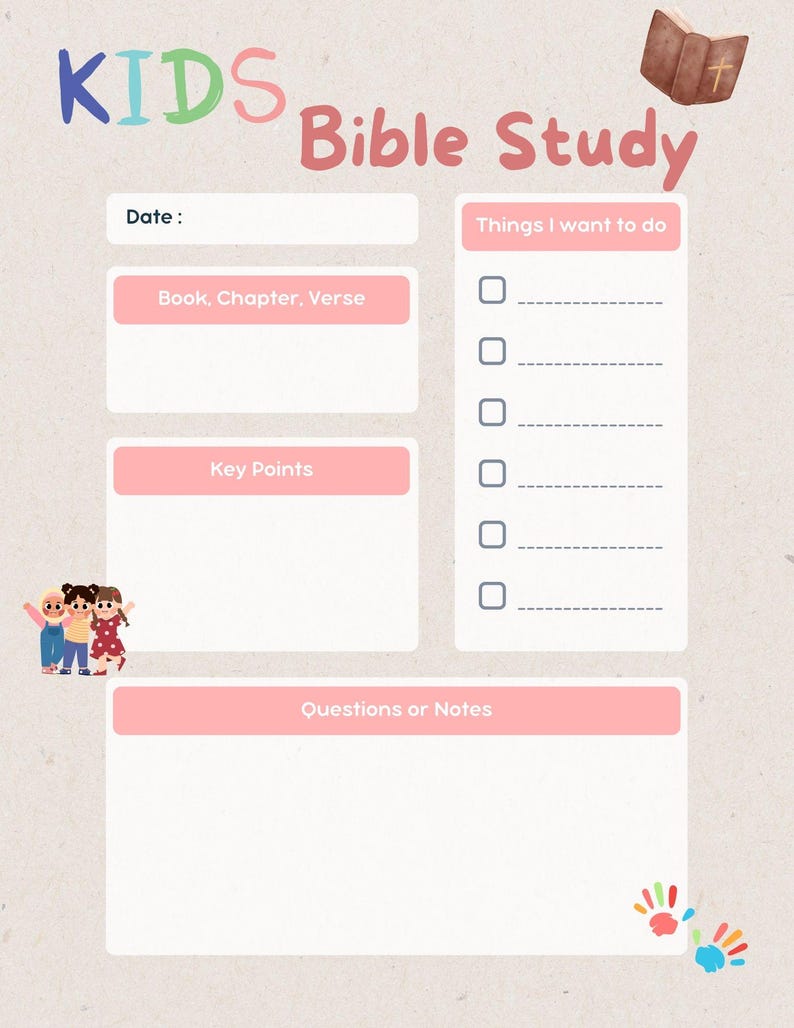 Kids Bible Study - Etsy