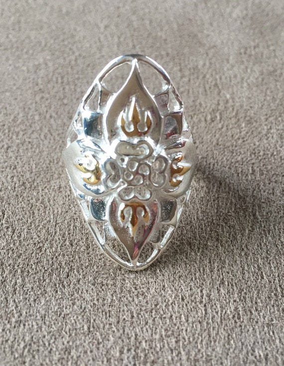 Vajra Ring Sterling Silver | Etsy
