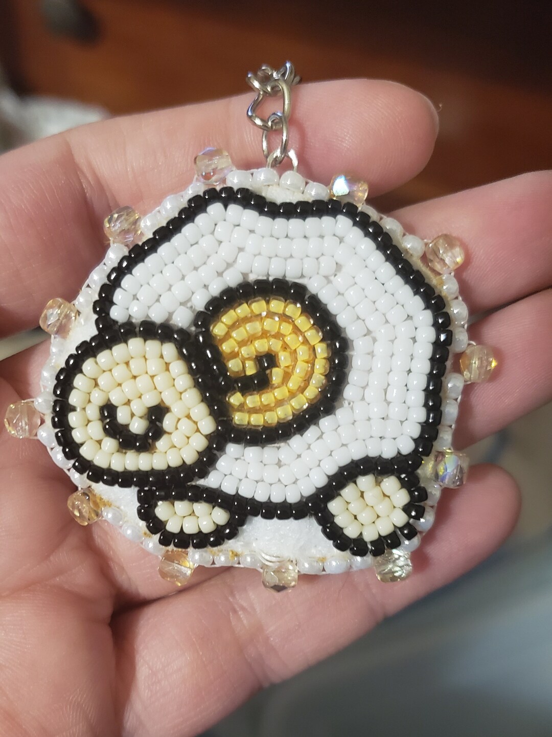 Sleepy Sheep Keychain/ram Keychain/hand Beaded/hand Made/boho Style ...