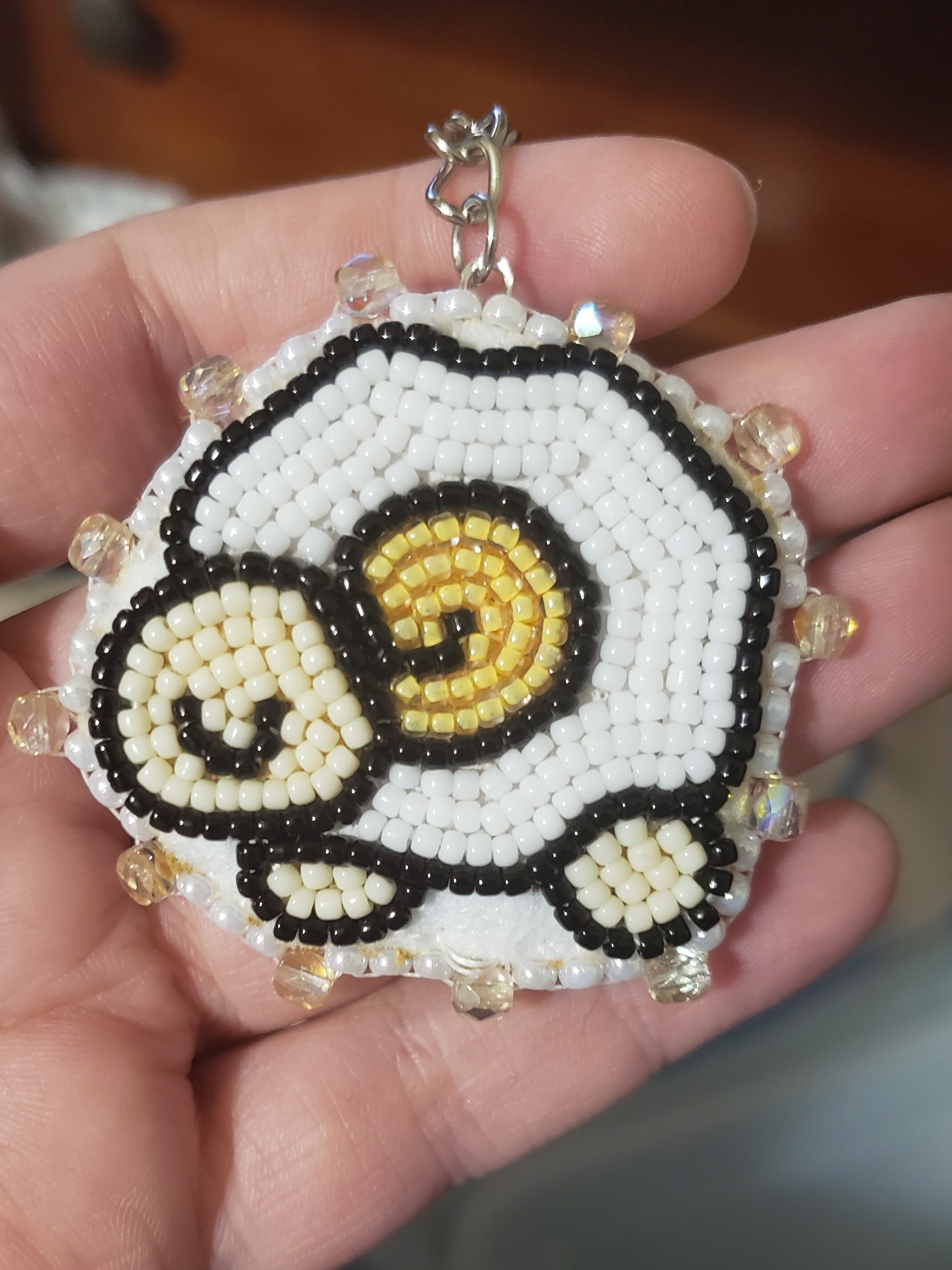 Sleepy Sheep Keychain/ram Keychain/hand Beaded/hand Made/boho Style ...