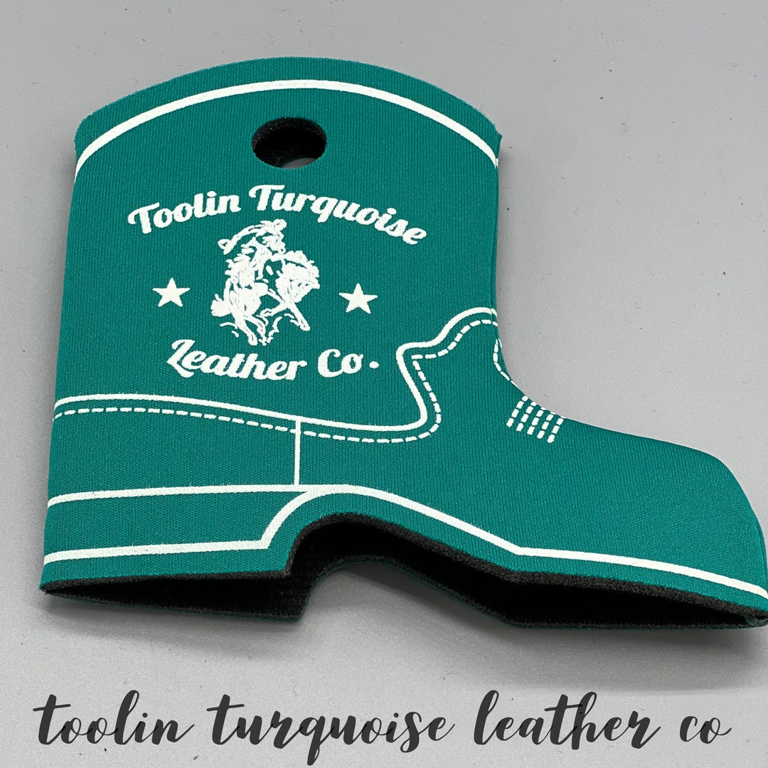 Toolin Turquoise Boot Koozie - Etsy