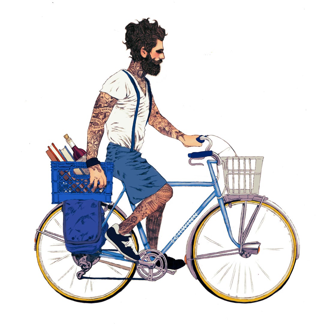 Blue Fixie - Pop Art Print - Pandora Young - Etsy