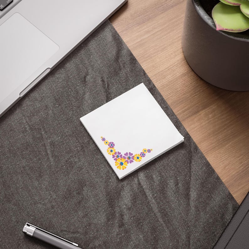 Flower Corner Post-it® Note Pads - Etsy