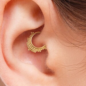 Indian Daith Earring, 5/16" (8mm) Daith Ring, Delicate Daith Earring ...