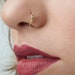 Ruby Nose Ring, Ruby Gold Nose Ring, Rose Gold Nose Ring, White Gold ...