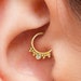 Diamond Solid 14k Gold Daith Ring Diamond Daith Earring - Etsy