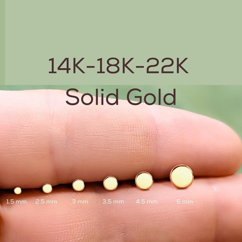 22k Gold Mens Studs - Etsy