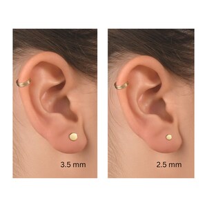 14k Solid Gold Tragus Earring, Tiny Tragus Earring, Flat Back Tragus ...