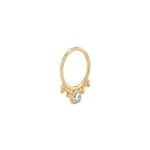 Diamond Solid 14k Gold Daith Ring, Diamond Daith Earring, Diamond Daith ...