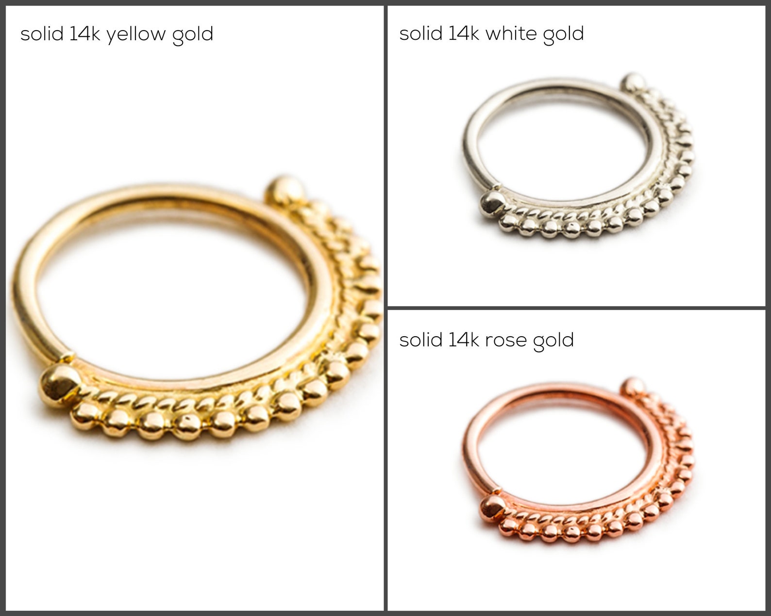 Gold Daith Ring Indian Daith Daith Hoop Rook Earring Gold | Etsy