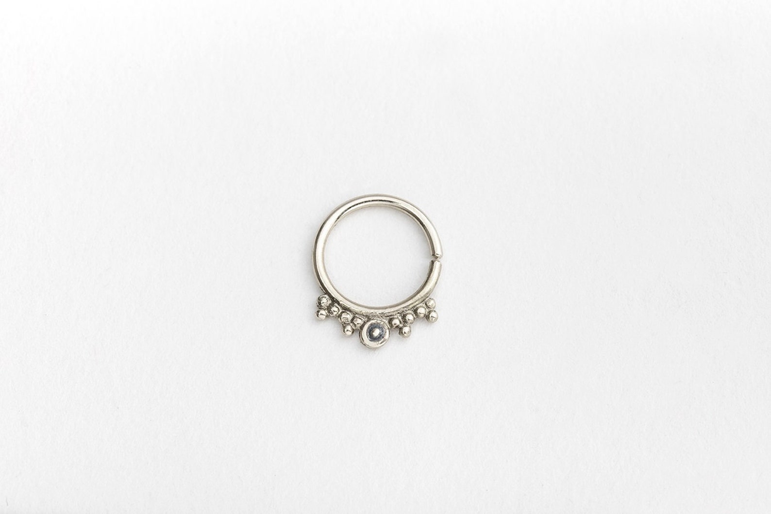 Solid Gold Cartilage ring Gold Daith Piercing Rose Gold | Etsy