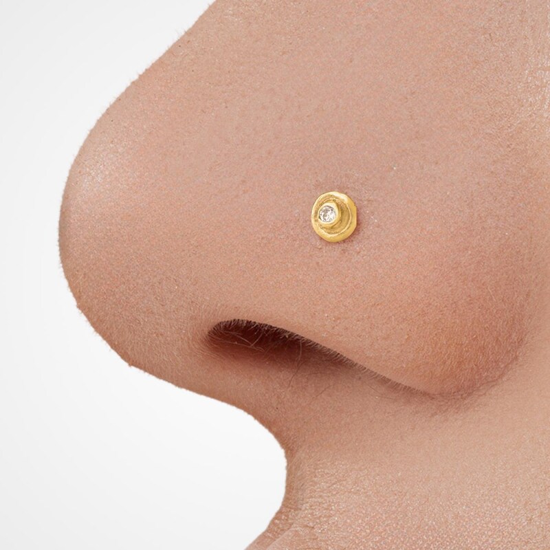 Tiny Nose Stud - Etsy