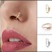 Ruby Nose Ring, Ruby Gold Nose Ring, Rose Gold Nose Ring, White Gold ...