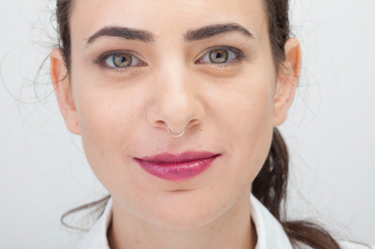 Septum Hoop Gold Septum Hoop Septum Ring Seamless Gold | Etsy