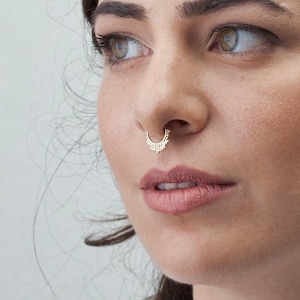 Indian Daith Earring, 5/16" (8mm) Daith Ring, Delicate Daith Earring ...