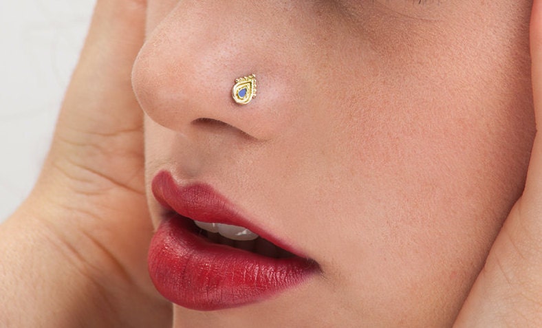 Gold Nose Stud Nose Jewelry Nose Piercing Nose Pin Nose | Etsy