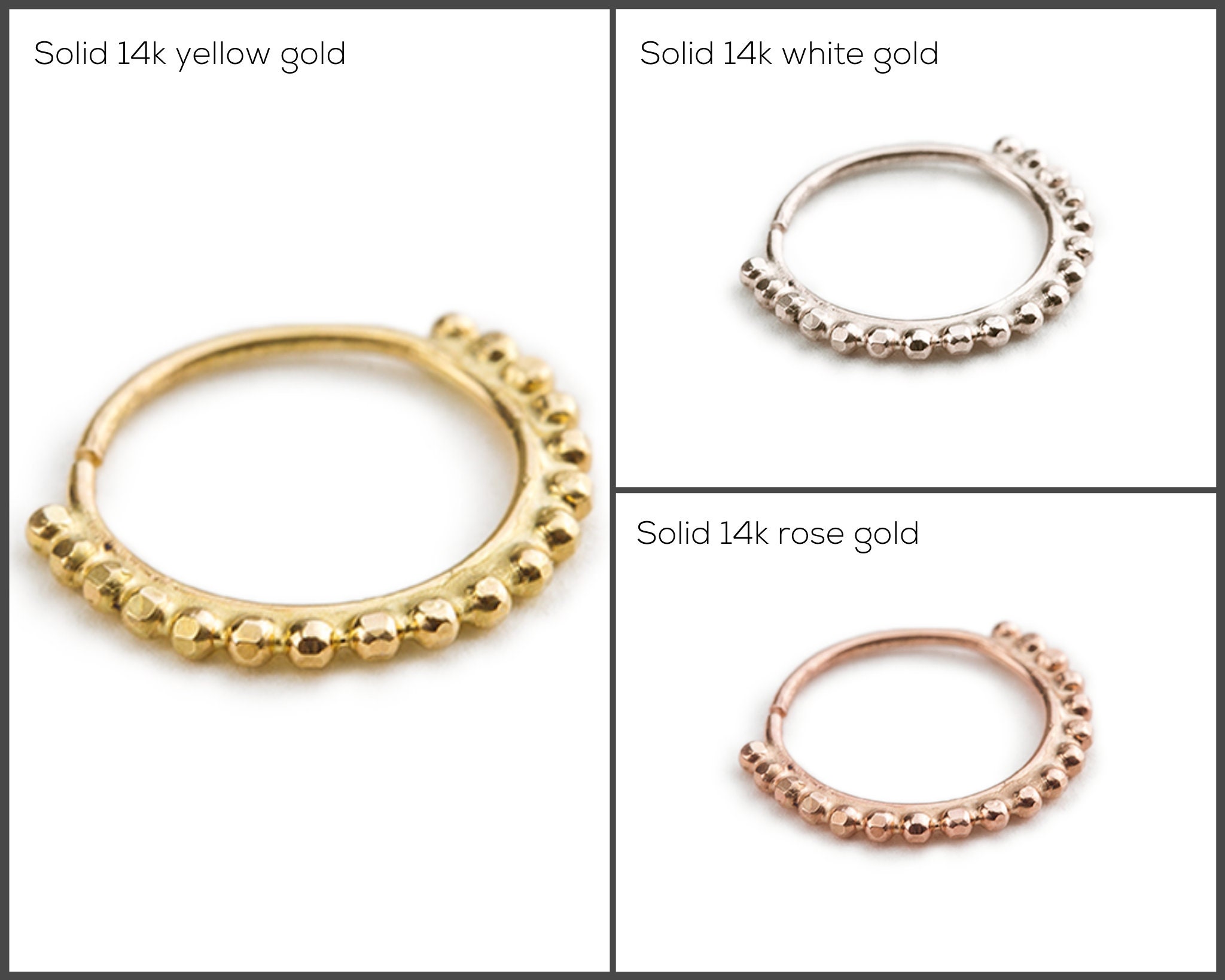 Daith Earring Gold Daith Ring Gold Gold Daith Earring Gold | Etsy