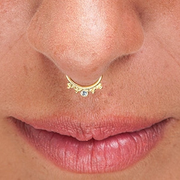 Rose Gold Septum Jewelry - Etsy