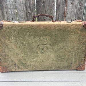 Vintage 1940 Suitcase Leather Papworth Industries Cambridge England ...