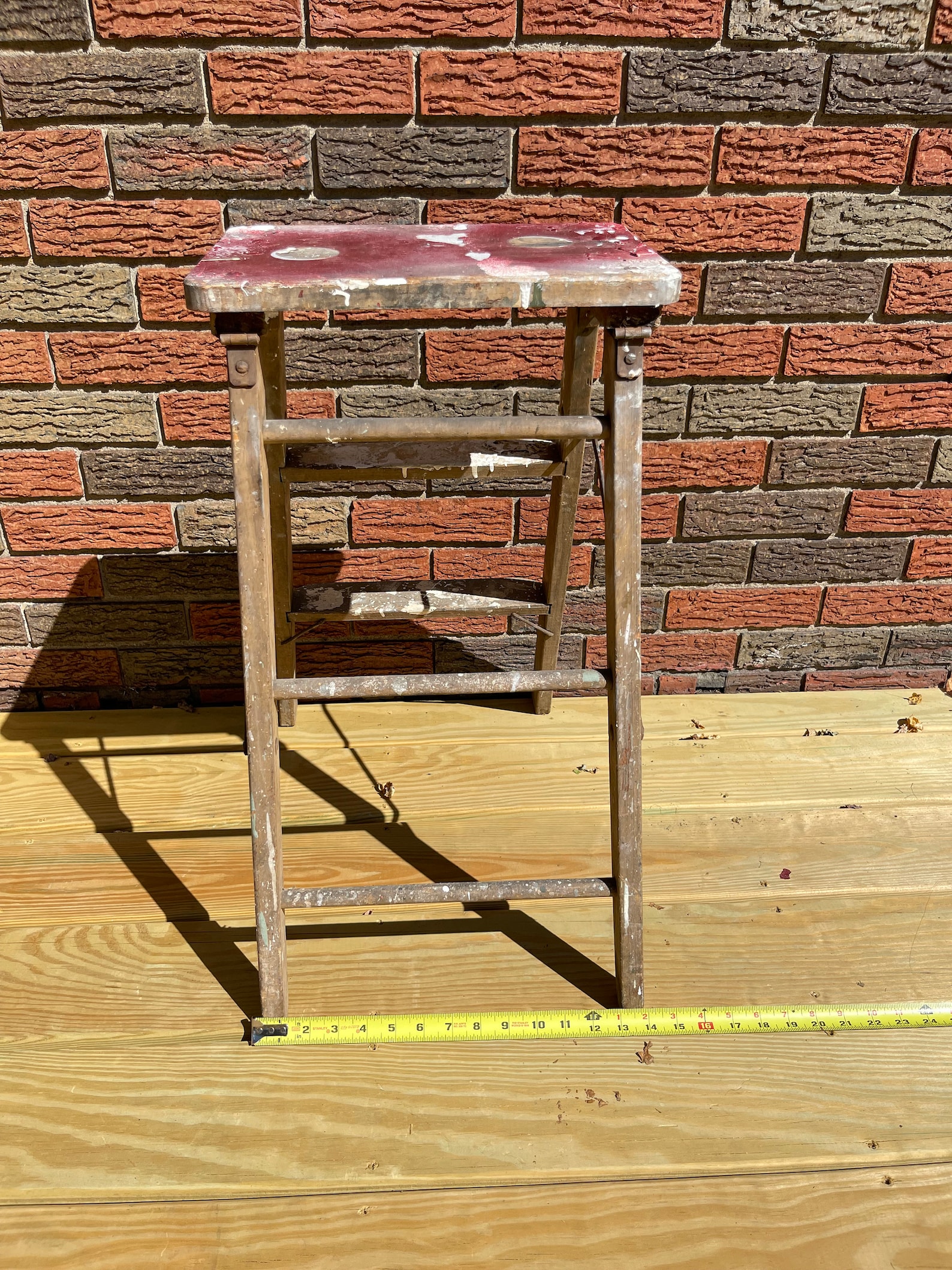 Vintage Wooden Ladder. Antique Step Ladder Step Stool. Goodform ...