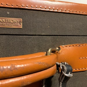 Vintage T. Anthony Hard Sided Luxury Suitcase Luggage. Canvas Leather ...