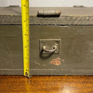 Vintage Wooden Homemade Box With Hasp Lockable Notches Rope Handle ...