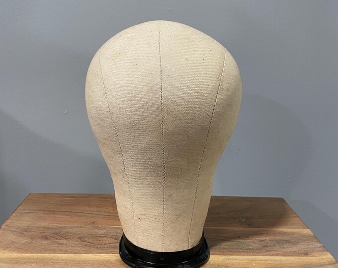 Vintage Milliner's Head Form, Millinery Cloth, Mannequin Head, Hat Wig ...