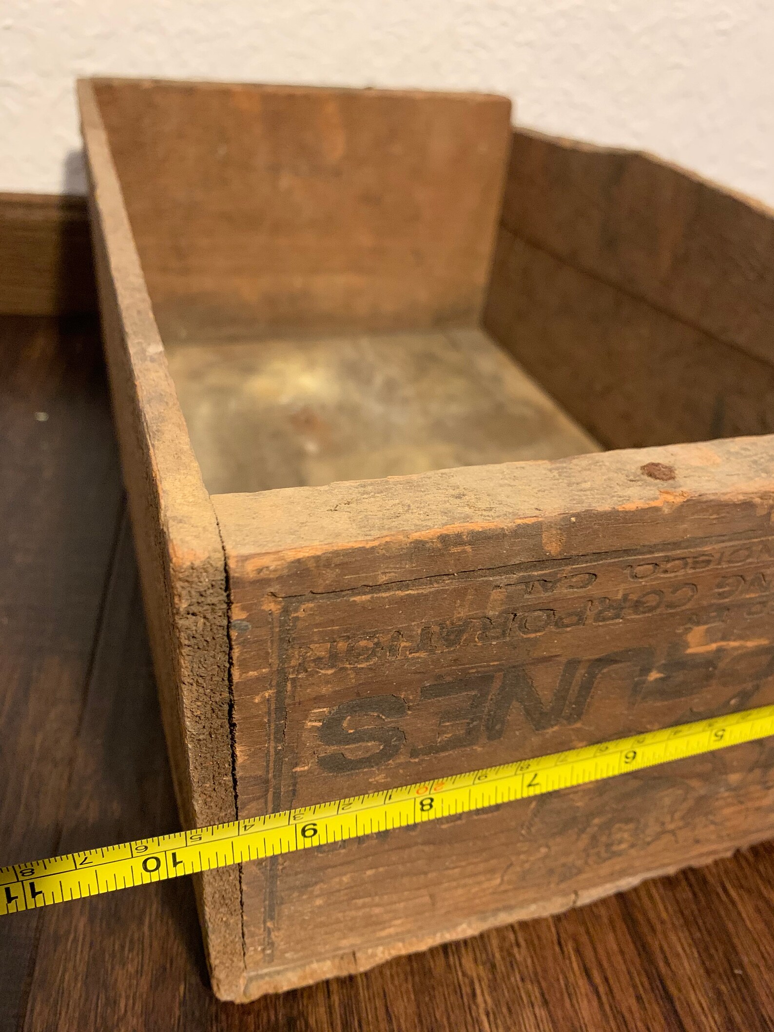 Vintage Wooden Crate Antique Crate. Wooden Box. Prune Box. | Etsy