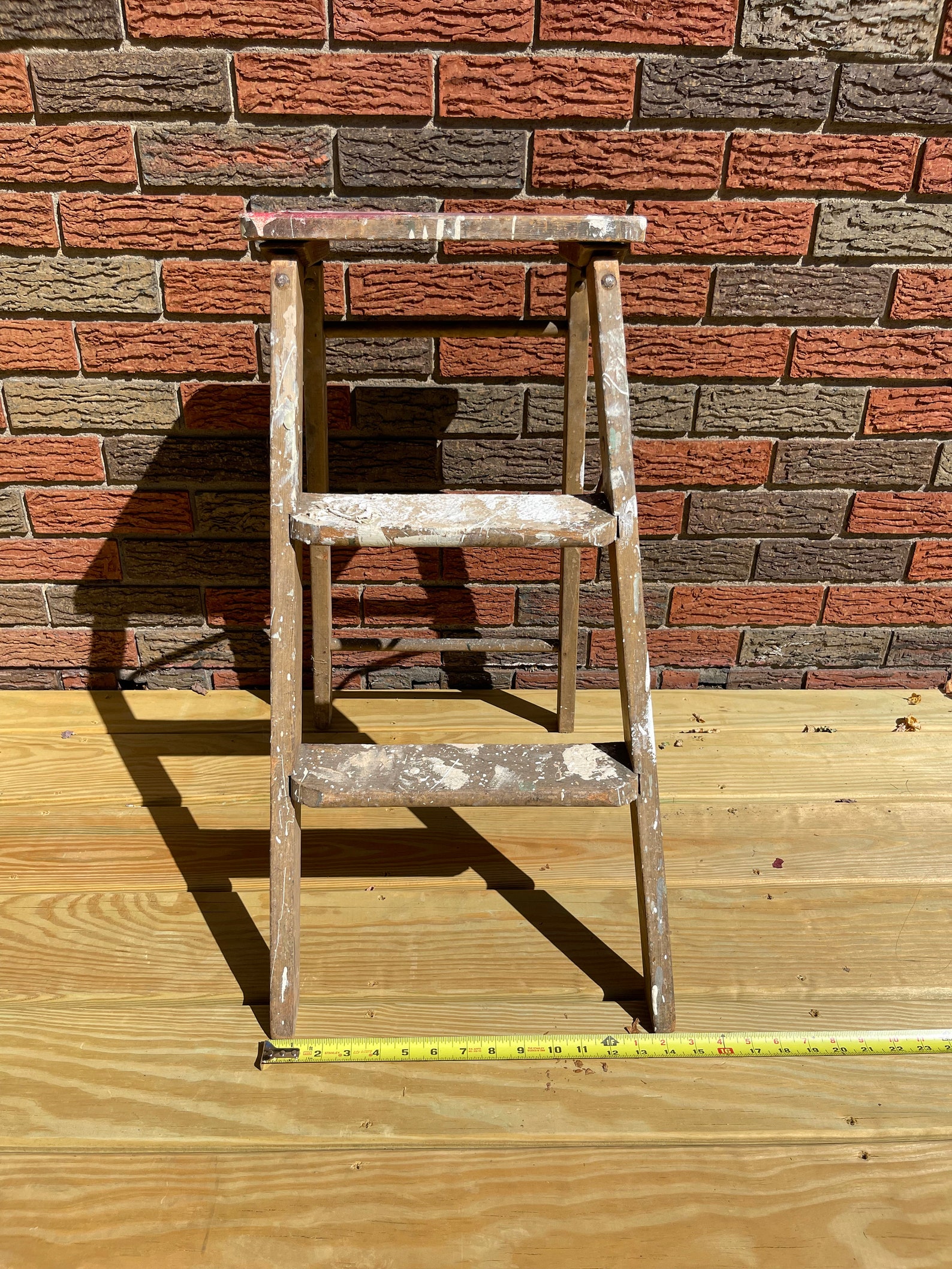 Vintage Wooden Ladder. Antique Step Ladder Step Stool. Goodform ...