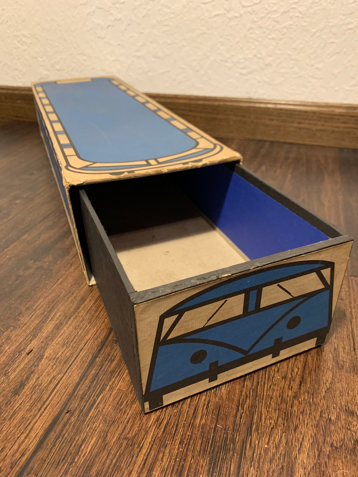 Vintage Thick Cardboard Bus Toy Storage Box. Vintage Toy. | Etsy